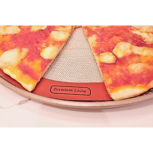 Premium Living Pizza Baking Silicone Mat 12" red (2, Red)