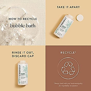 The Honest Company Foaming Bubble Bath | Gentle for Baby | Naturally Derived, Tear-free, Hypoallergenic | Fragrance Free Sensitive, 12 fl oz
