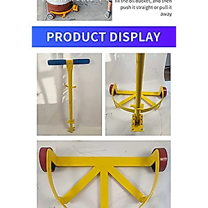 55 Gallon Drum Dolly - Stuffygreenus Industry Heavy Duty Barrel Wheels Barrel Dolly for 55 Gallon Drum Cart with Tow Bar Round Dolly Steel Low Profile, 1200lbs