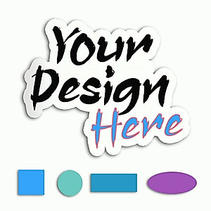 Custom Die-Cut Vinyl Personalized Stickers Waterproof Decals for Businesses Logo & Name. Birthday Baby Pets & Label Product Boxes Wedding Favors, 1.5 2 2.5 3 3.5 4 5 6 Inch