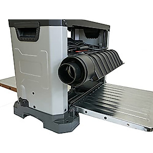 Cutech 40800H 13-Inch Spiral Cutterhead Benchtop Planer with 26 Tungsten Carbide Inserts, 2-Speed Feed Rate, Snipe Minimizer, and Board Return Rollers