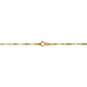 Kooljewelry 10k Yellow Gold Flat Twisted Love Link Bracelet (1.8 mm, 7.5 inch)