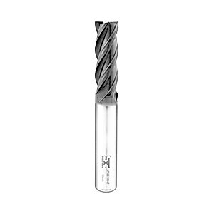 SPEED TIGER Micrograin Carbide Square End Mill - 4 Flute - 10mm 75L (1 Piece, 10mm) - for Milling Alloy Steels, Hardened Steel, Metal & More – Mill Bits Sets for DIYers & Professionals