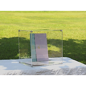 MaiiTiproll All Clear Acrylic Card Box, DIY Wedding Box with Your DIY Print, Assembly Box for Reception/Wedding Box/Party Graduation & Birthday Baby Shower Decorations(10x10x8.5)