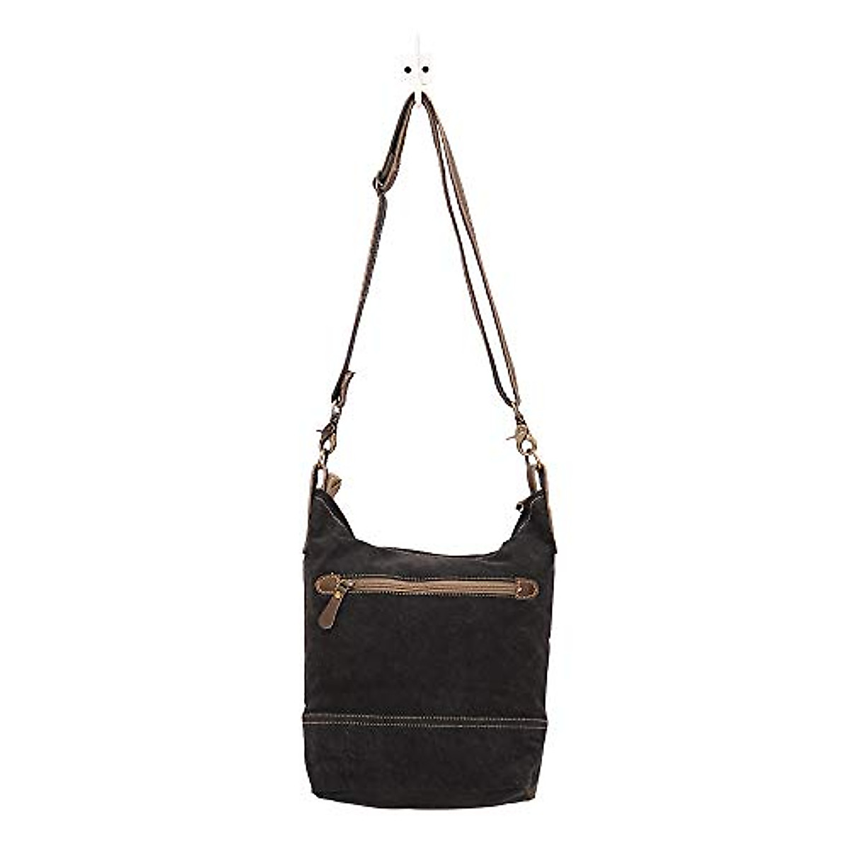 Myra Bag Solidaster Upcycled Canvas & Leather Shoulder Bag S-1525