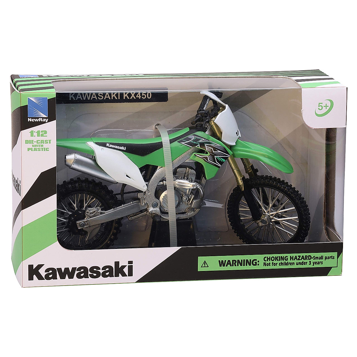 New-Ray Kawasaki KX 450F Green 1/12 Diecast Motorcycle