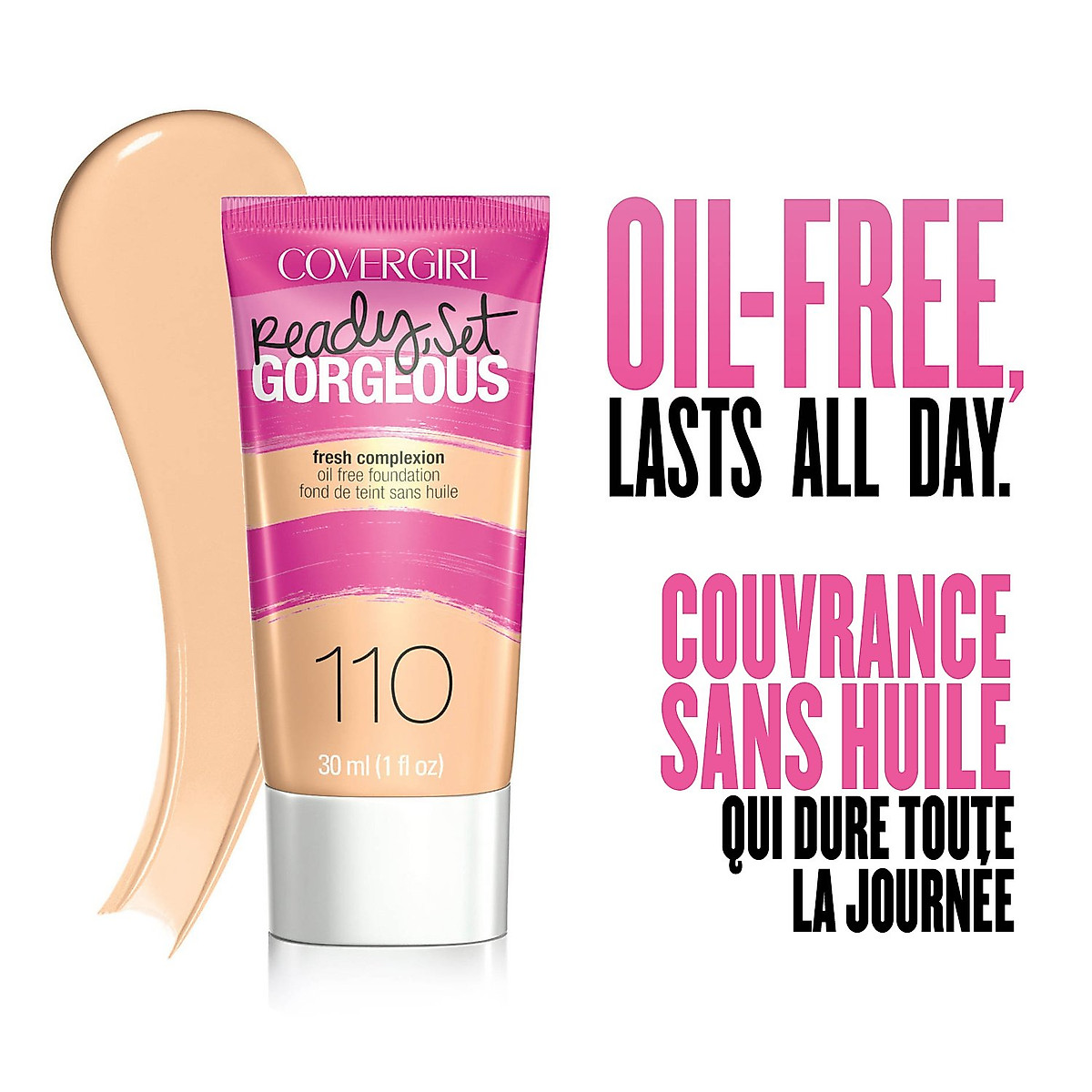 COVERGIRL Ready Set Gorgeous Foundation Soft Honey 220, 1 oz (packaging may vary)