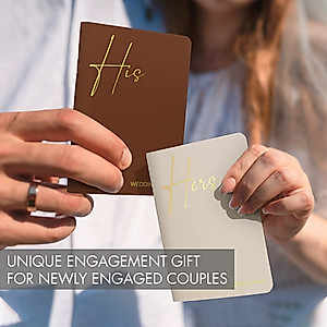 Elegant Vow Books With Gold Foil Lettering For Your Wedding - Perfectly Sized His and Hers Vow Books With Plenty Of Pages To Write Whatever is on Your Heart - A Beautiful Addition For The Wedding Day