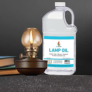 Liquid Paraffin Lamp Oil - 1 Gallon - Smokeless, Odorless, Ultra Clean Burning Fuel - Tiki Torch Fuel for Indoor and Outdoor Use- Made in The U.S.A.