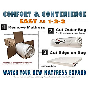 AC Pacific VISCOGEL Gel Infused Polyester Memory Foam Mattress Made in USA, Twin, White