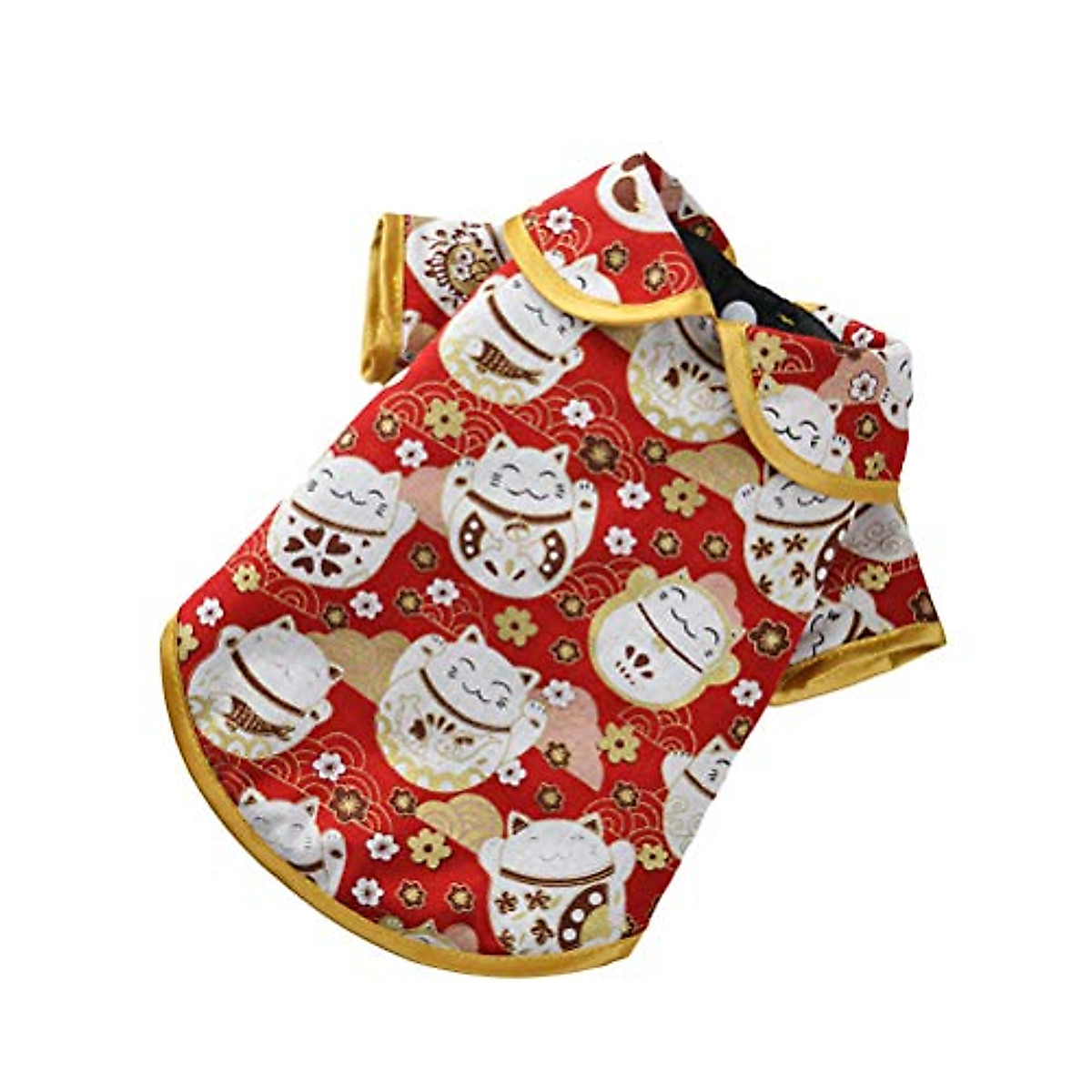 1PC Pat New Year Clothes Chinese Style Pet Costumes Autumn Winter Pet Clothes Stylish Pet Warm Clothes Festival Pet Coat for Cat Dog Wearing Clothes Style Size XL- 16Pet House Supplies