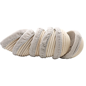 6 PCS Natural Rattan Brotform Banneton Proofing Basket Round Bread Basket for Baking Dough (5 Inch)