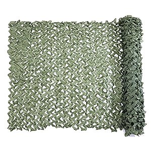Senmortar Camo Netting, Camouflage Net Green 5 X 26 FT Military Nets Lightweight Durable Without Grid for Sunshade Decoration Hunting Blind Shooting