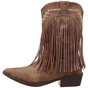 Roper Little Kids Fringes Boot, Brown, 1