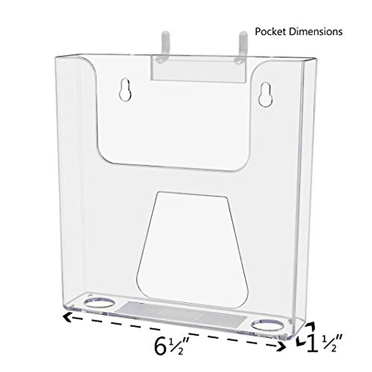 Marketing Holders 6 1/2" W Brochure Holder Peg Board Mount Pamphlet Value Pack of 24 Display Catalog Booklet Maps Literature Printed Material Menu