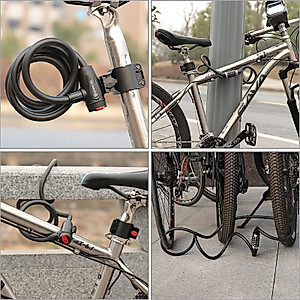 SJHY Bicycle Accessories Security Anti Theft Lock Bike Equipment MTB Bicycle Padlock Outdoor Cycle Biking Entertainment Bike Parts (Color : Key 1.2M)