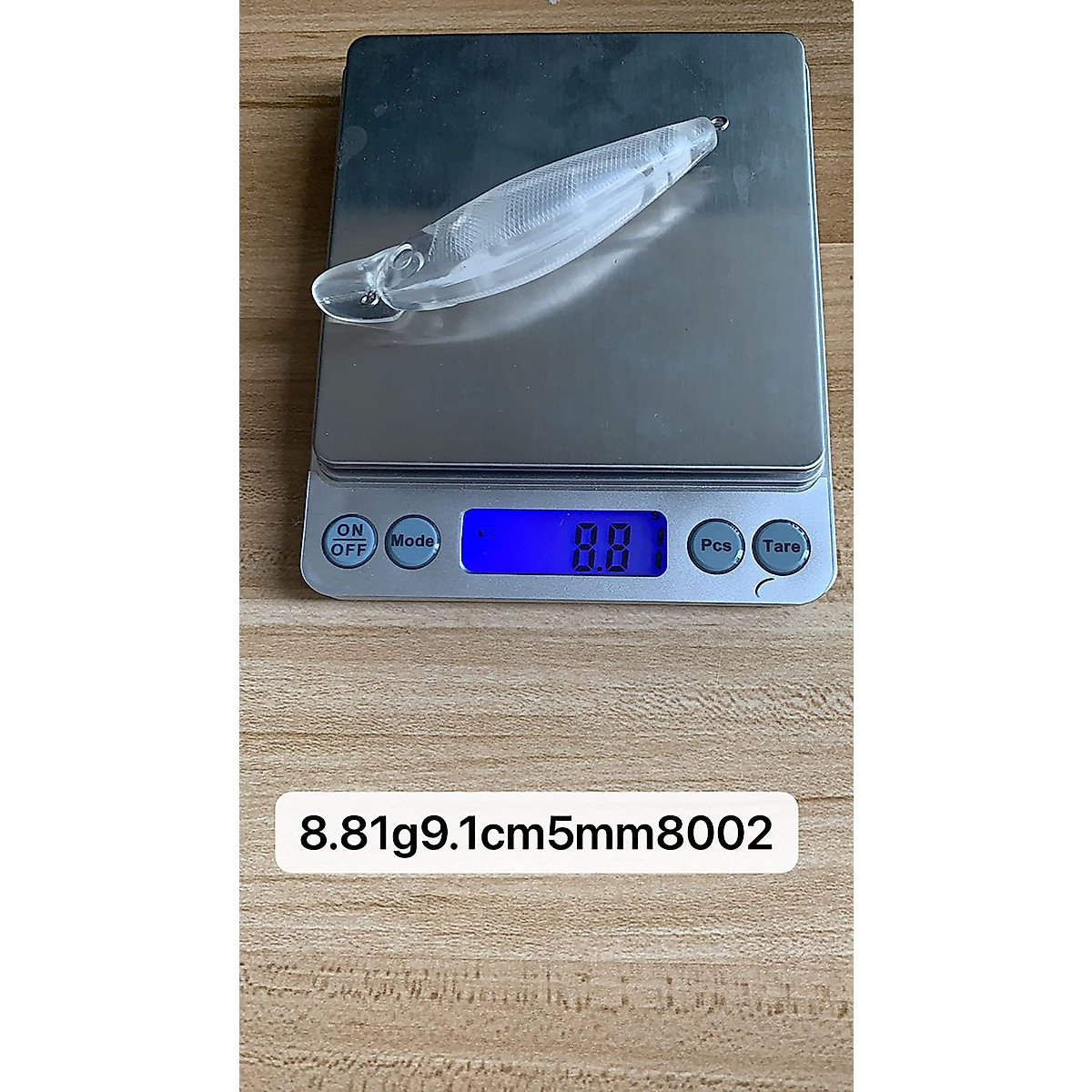 10PCS Unpainted Lure Blanks 8.81g 9.1cm with 5mm Free Fishing Eye Crankbait Baits Simulation Blank Body Clear Hard Baits Trout Salmon Minnow Lure Popper Lures Topwater Freshwater 5mm 8002