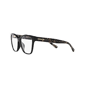 Coach HC6207U Universal Fit Prescription Eyewear Frames, Black/Demo Lens, 54 mm