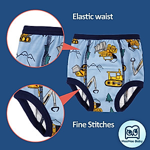MooMoo Baby Cotton Training Pants Strong Absorbent Toddler Potty Training Underwear for Baby Boy Pee Pants 4T