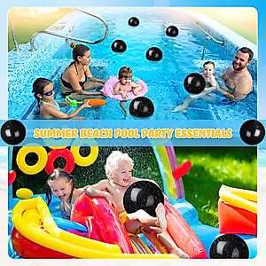 Raiten 12 Pcs Beach Ball Inflatable Beach Balls Large Inflatable Ball Floating Ball for Swimming Pool Party Favors Outdoor Activities Summer Birthday Party Supplies (Black,12 Inch)