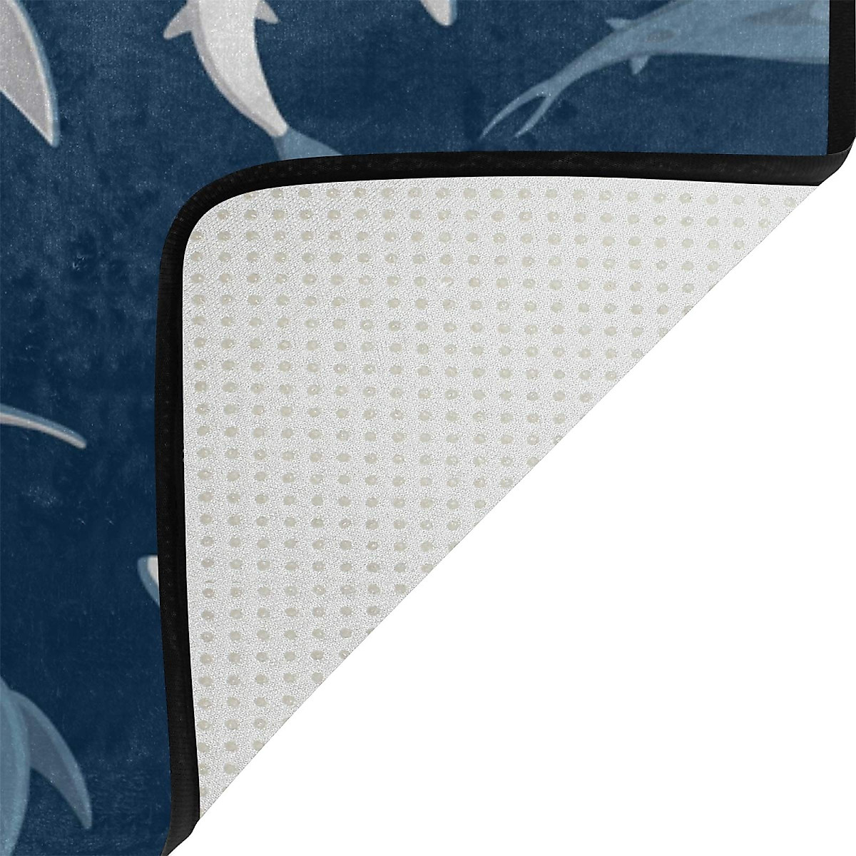 ALAZA Underwater World Shark Fish Non Slip Area Rug 5' x 7' for Living Dinning Room Bedroom Kitchen Hallway Office Modern Home Decorative