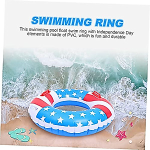 ibasenice 1pc Flag Swimming Ring Inflatable Toys for Kids Toddler Inflatable Pool Summer Toddler Toys Boy Toys Swim Tube Ring Toys Float Water Ring Aquatic Recreation Accessories PVC Beach