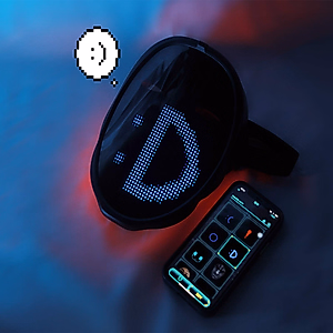 Depointer Life Led Mask with Bluetooth-compatible App Controlled, Customizable Shining Mask