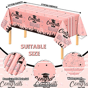 Rose Gold Graduation Decorations, 2024 Graduation Plates and Napkins 2024 Graduation Decorations Class of 2024 for Graduation Party Supplies