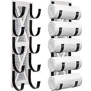 Autumn Alley Farmhouse Towel Holder, Rustic Wine Rack, Rolled Towel Rack, and Wine Holder for Farmhouse Bathroom Accessories Décor, Wall Mounted Towel Rack, Rustic White