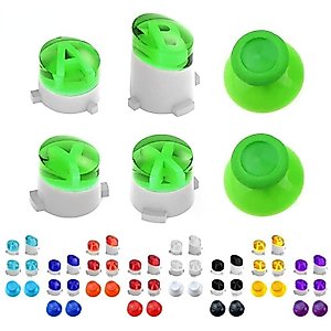 Bullet A B X Y Button ABXY Key Buttons with Mushroom Joystick Cap for Xbox ONE X S Slim Xbox One Elite Controller Replacement (Dark Blue)
