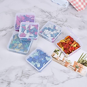 Akamino 30 Pack Small Clear Plastic Beads Storage Containers Box with Hinged Lid for Storage Beads,Crafts, Jewelry, Hardware and Other Small Items Accessories (2.9 x 2.9 x 1 inches)