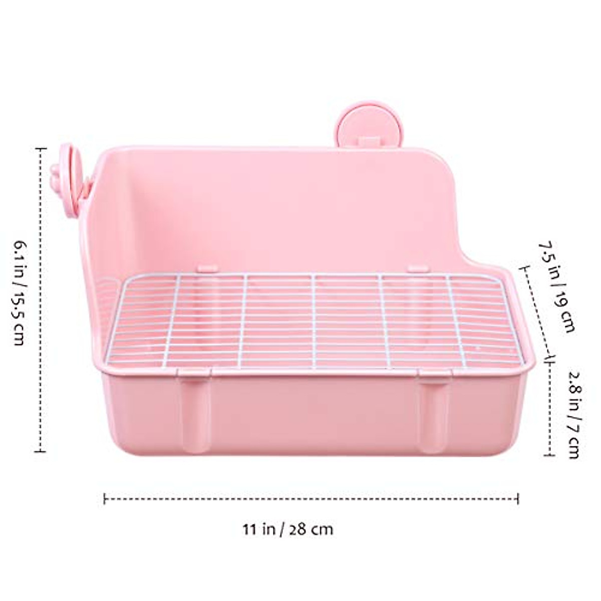 POPETPOP Small Pet Toilet Plastic Lightweight Multi- use Small Animal Potty Pet Pan Bunny Litter Box Pet Litter Box for Hamster Rabbit Pig Chinchilla Ferret