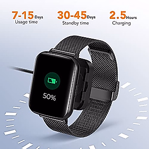 Hommie Smart Watches for Men, 1.69" HD Touch Screen Fitness Tracker IP68 Waterproof Smartwatch with Heart Rate Monitor, Blood Oxygen, Pedometer, Compatible with Android iPhone iOS