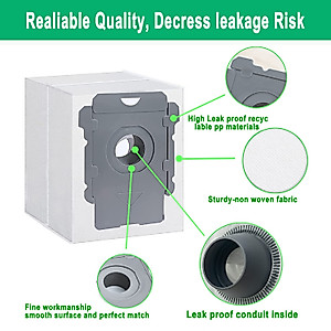 12 Pack Vacuum Bags Compatible with iRobot Roomba i & s & j Series for iRobot Roomba i3+(3550) i4+(4552) i6+(6550) i7+ i7Plus j7+(7550) i8+(8550) s9 s9+(9550)