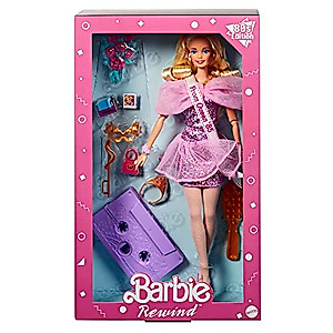 Barbie Rewind Doll & Accessories with Curly Blonde Hair & 1980S-Inspired Prom Queen Outfit, Collectible & Displayable