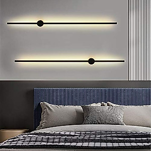 TFCFL 1Pc LED Linear Wall Lamp Modern Outdoor Long Strip Wall Mount Lighting Fixture IP67 Waterproof Garden Porch Sconce Lantern Sconces Luminaire/Bedroom Bedside Licht