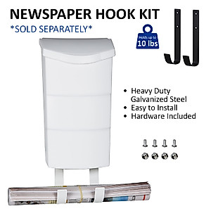 Small Plastic Mailbox for Outside Porch, Easy to Install Wall Mount, Lightweight, Heavy Duty, Rustproof, Maintenance-Free Vertical Mail Box for House - 8.25” x 4” x 13.75” (White)