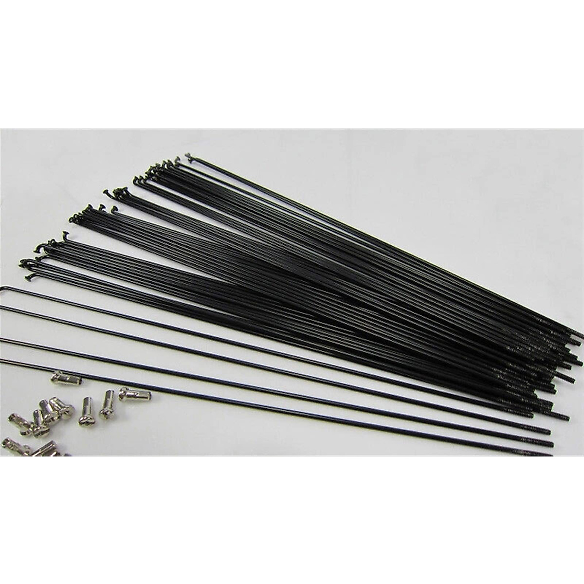 Bicycle Stainless BK Steel Spokes 36pcs Bike Spoke 14G J Bend Steel Bicycle Spokes with Nipples 82-298mm Customized Size (Color : 225mm)