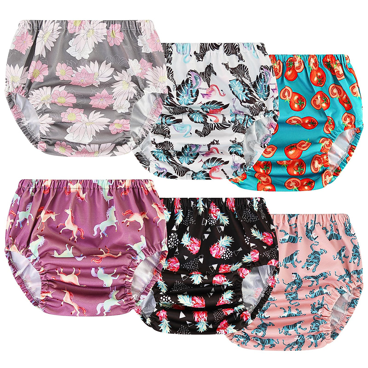 Joyoroy Diaper Covers for Girls Plastic Underwear Covers for Potty Training Rubber Pants for Toddlers Plastic Training Pants Plastic Diaper Covers Toddler Plastic Underwear for Toddlers 3t