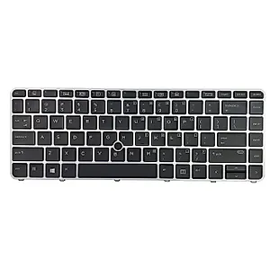 BestParts US Layout Laptop Keyboard Backlit Replacement for HP EliteBook 840 G3 840 G4 745 G3 G4 Fit P/N 901042-001 919877-001 903008-001 836308-001 6037B0126901