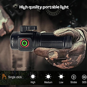 UNROEVS Kitchen knife Set,Double Knife with Stainless Steel Paring Knife Bundle with XC02 Mini Flashlight Rechargeable with Seatbelt Cutter,Pocket Flashlights High Lumens 5 Modes