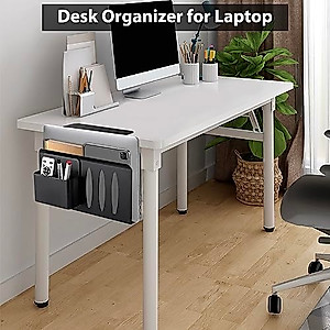 Meekakee Desk Laptop Holder Clamp-On Desk Organizer, No Drilling Standing Desk Drawer, Under Desk Cable Management Tray,Side Desk Organizer(Black)