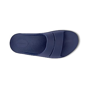 OOFOS - Unisex OOahh Sport - Post Run Recovery Slide Sandal (Navy Blue, us_footwear_size_system, adult, women, numeric, medium, numeric_6)