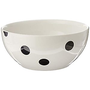 Kate Spade New York Deco Dot Medium Serving Bowl, 2.78 LB, White