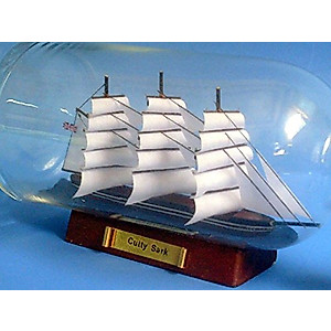 Hampton Nautical Cutty Sark Model Ship in a Glass Bottle, 11"