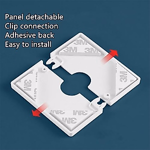 Wall Split Flange Plumbing Cover Plates, Square Shower Arm Flange Escutcheon Plate Wall Split Pipe Flange Cover Plate for Fixed Shower Head Faucet Standard 1.3 Inch Pipes (33mm/1.3in)