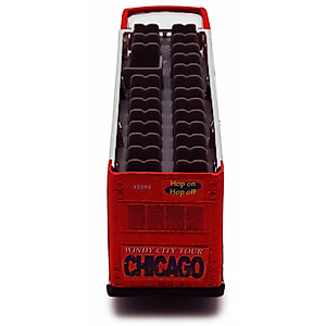 Showcasts Chicago Sightseeing Double Decker Bus Open Top, Red 2168CG - 6 Inch Scale Diecast Model Replica, but NO Box