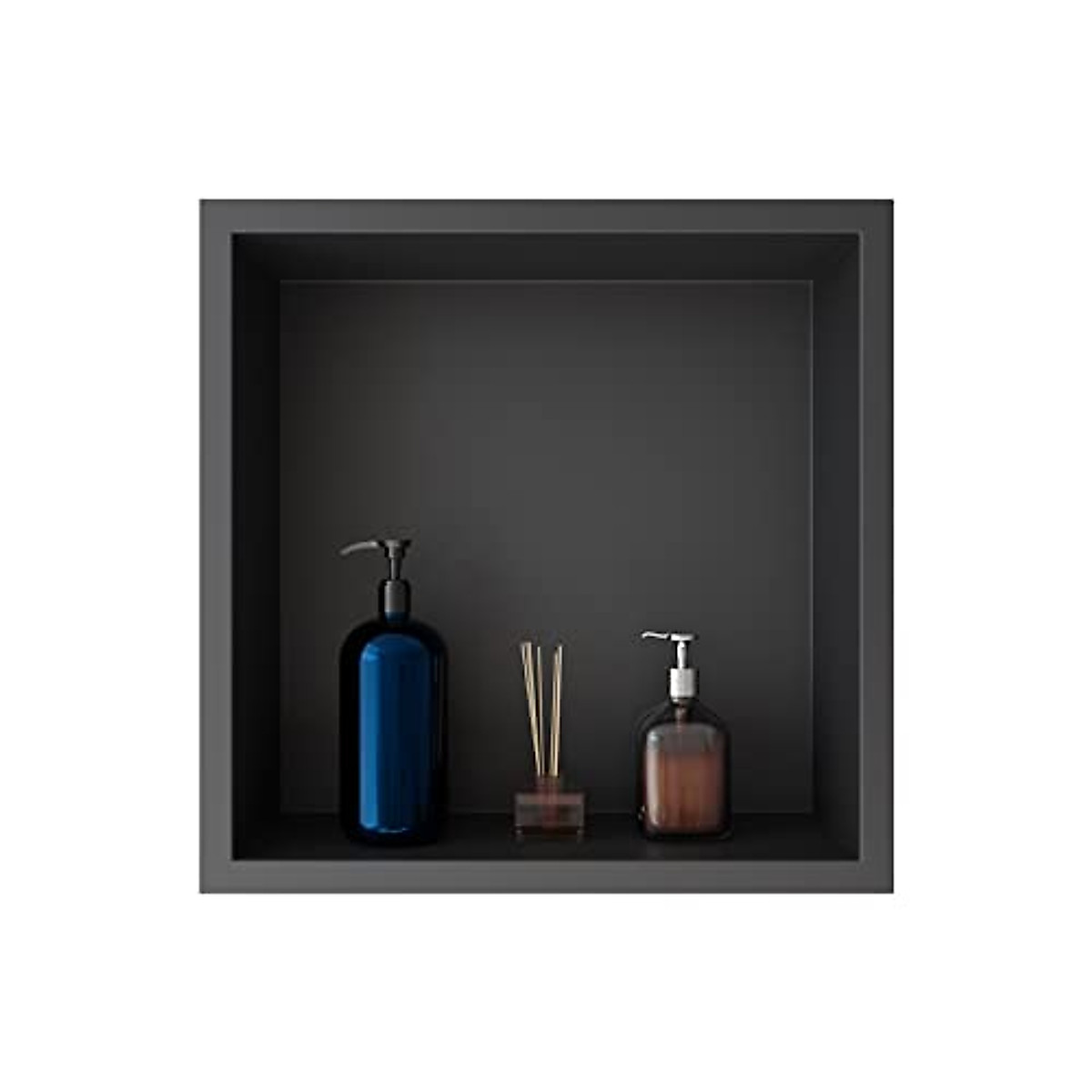 NICHEXIN Bathroom Hardware 12 Shower Niche Bathroom Shelves Shower Niche Stainless Steel Niche for Shower 12 x 12inch Tilted 91-Degree Angle Easy Cleaning(Matte Black)…