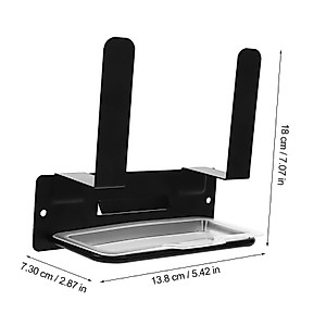 Zerodeko Pot Lid Rack Wall Mounted Stainless Steel Pan Lid Organizer Holder with Water Tray Self Adhesive Kitchen Utensils Storage Racks for Hanging Dish Pan Cover Cutting Board