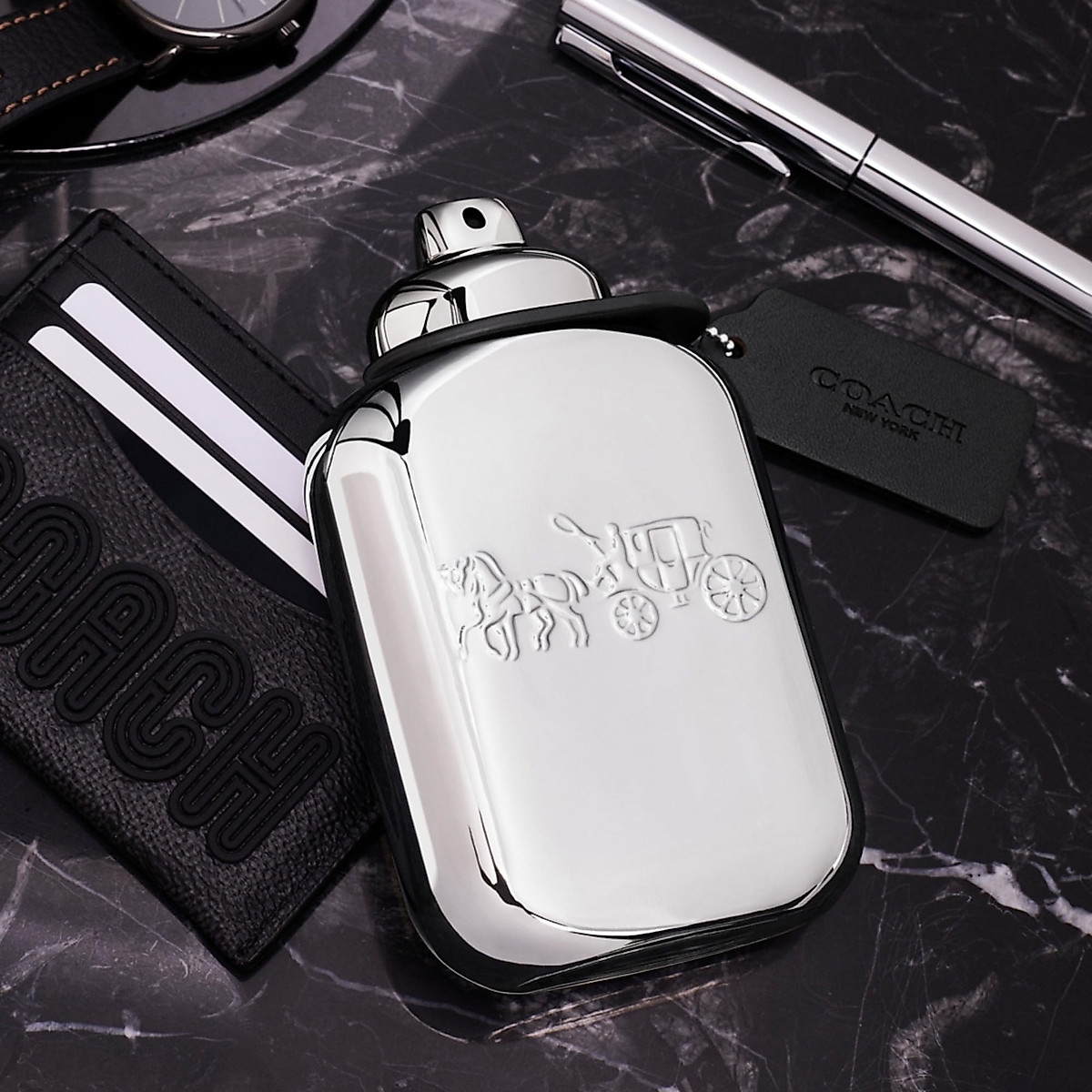 Coach Platinum Eau de Parfum - Long Lasting Fragrance with notes of Pineapple, Clary Sage & Vanilla Leather - Woody & Spicy - 2.0 fl. oz.